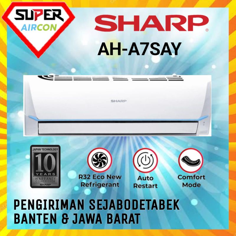 Jual AC SHARP AH - A 7 SAY 3/4 PK THAILAND AH-A7SAY + PASANG INSTALASI | Shopee Indonesia