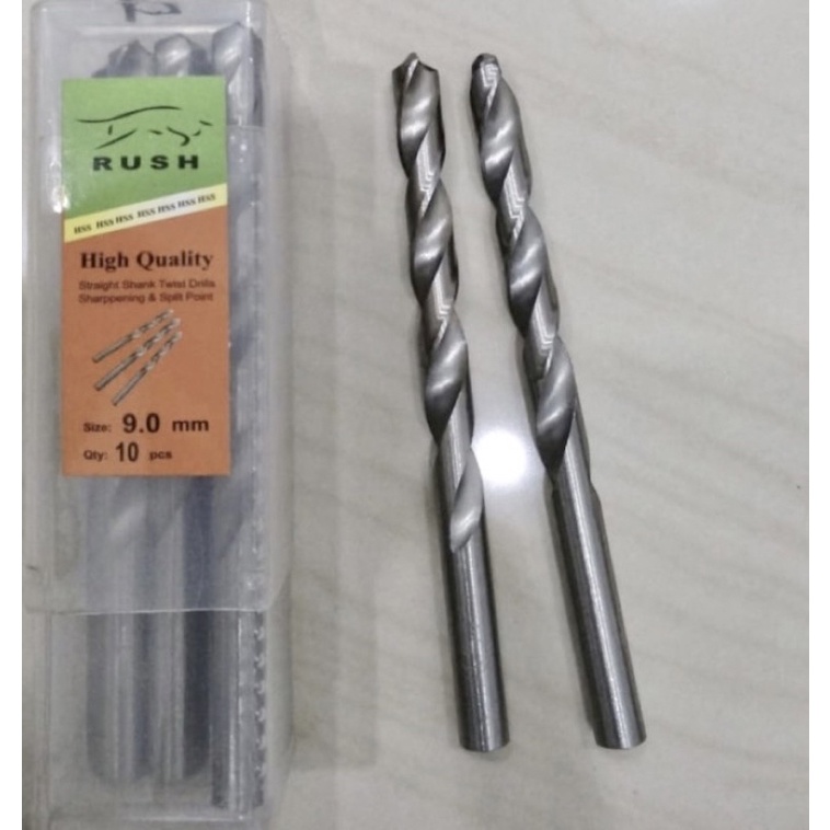 Jual Mata bor besi rush 9mm Mata bor besi hss putih 9 mm nikel Mata bor ...