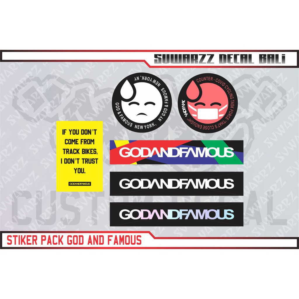 Jual STIKER PACK GOD AND FAMOUS | Shopee Indonesia