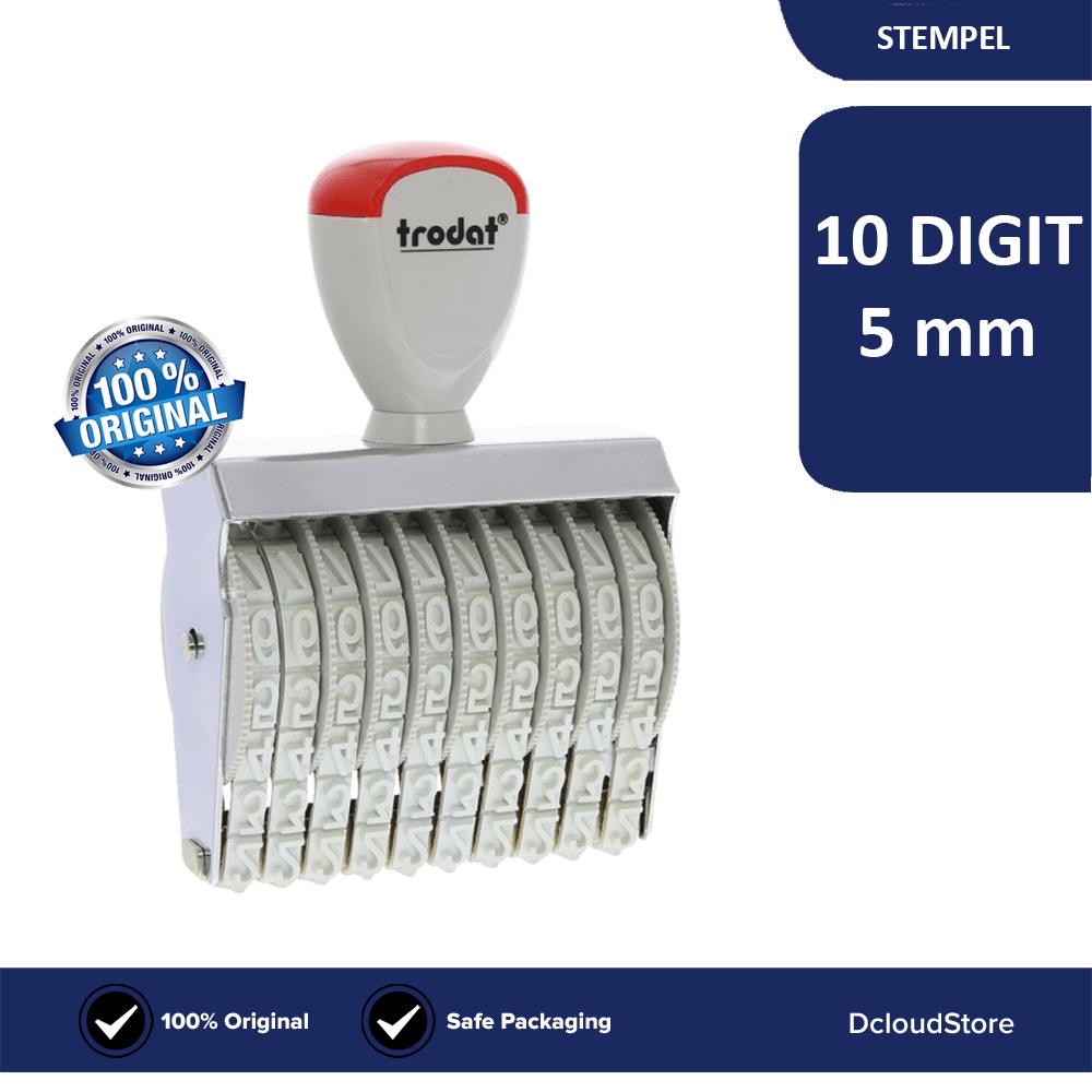 Jual Stempel Manual 10 Digit Trodat Cap Stempel Angka Nomer Nomor 5 mm ...
