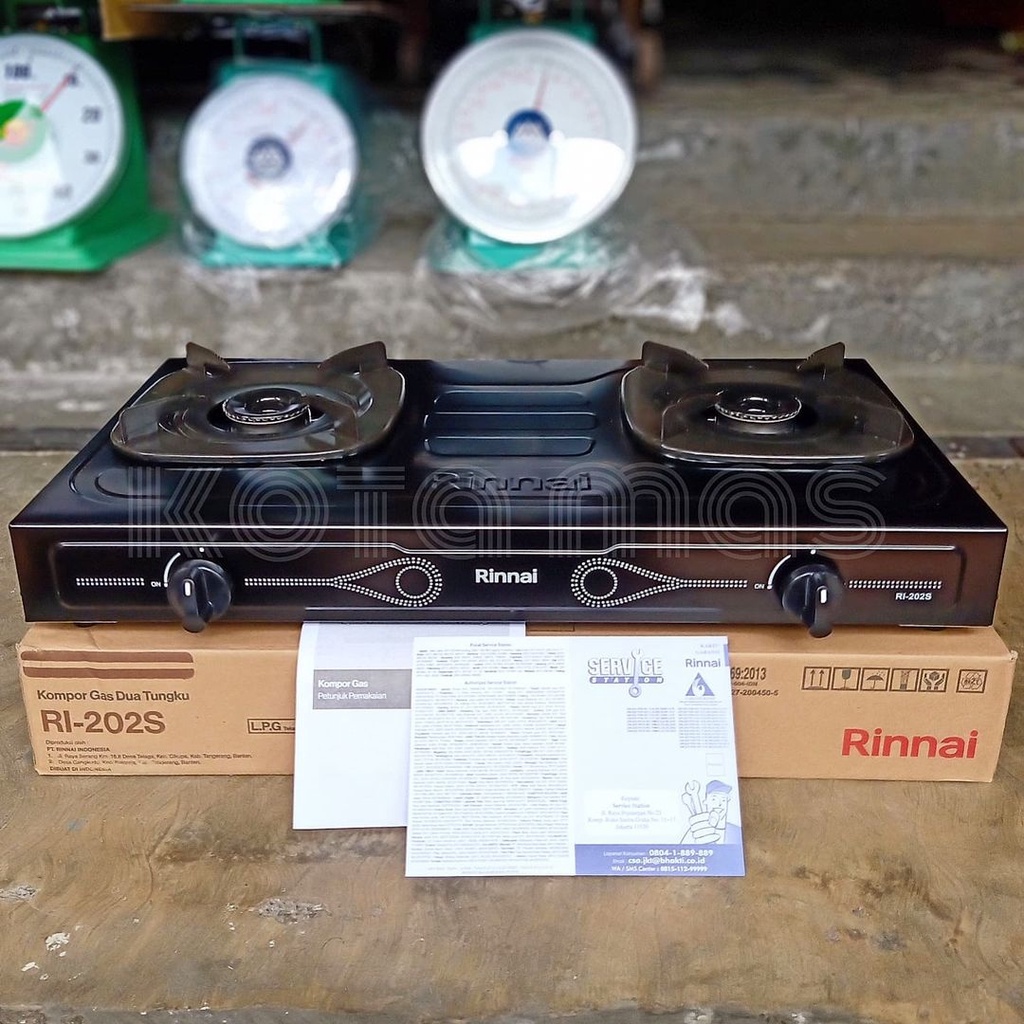 Jual Paket Kompor Gas 2 Tungku Rinnai RI 202 S RI202S RI-202S Gas Stove ...