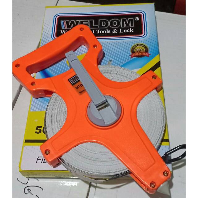 Jual Meteran Tancap / Meteran Roll / Meteran 50 m merk Weldom 50 m ...