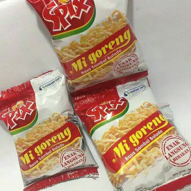 Jual Snack Mie Mi Goreng Spix rasa Sambal Balado isi 10pcs | Shopee ...