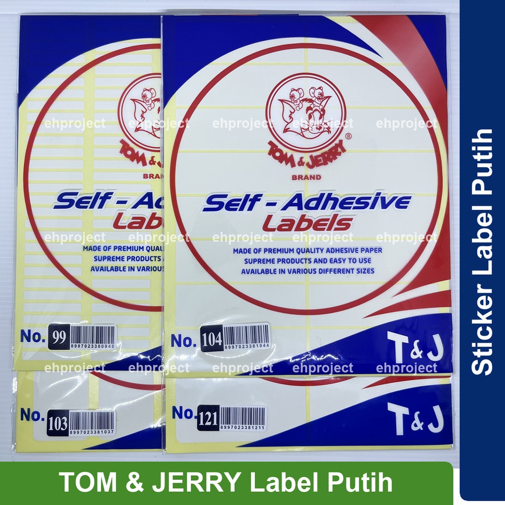 Jual TOM & JERRY Label Putih Paper Sticker Tom n Jerry Label Sticker | Shopee Indonesia