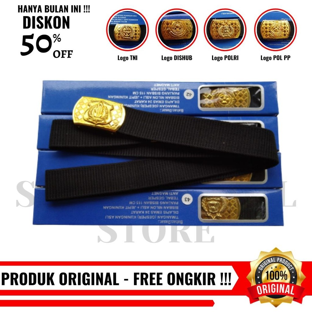 Jual Sabuk Kopel Satpam Polri TNI Dishub Pol PP Ikat Pinggang Nylon Motif Sabuk PDH Berbagai ...