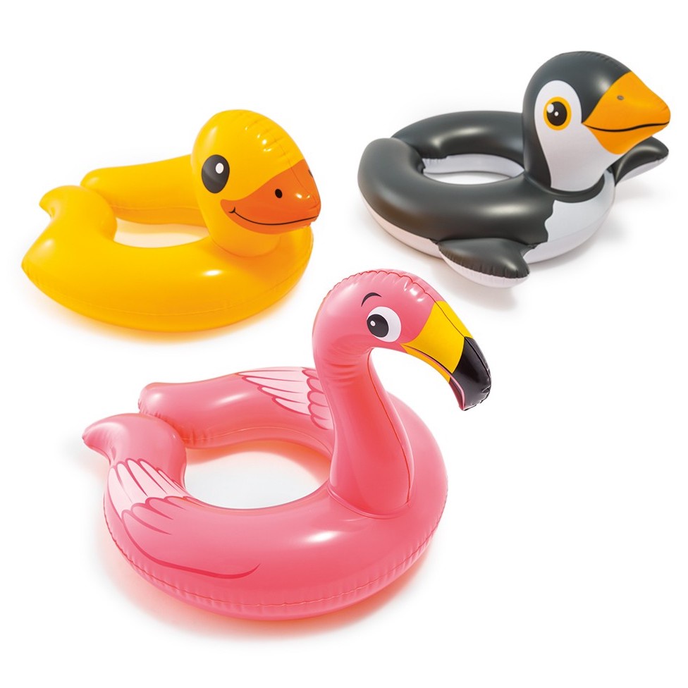 Jual INTEX PELAMPUNG BAN RENANG ANAK ANIMAL SPLIT RING BEBEK PENGUIN ...