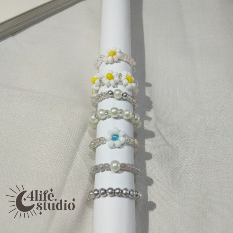 Jual [BEST SELLER] RING BEADS CINCIN MANIK AESTHETIC KPOP KOREAN IDOL ...