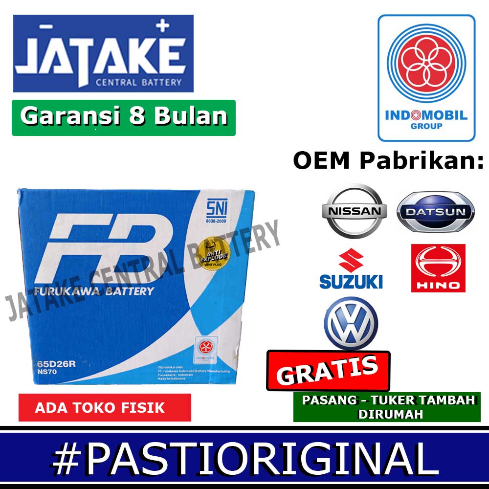 Jual Aki basah Ns70 65D26R Furukawa Battery Premium 12V 65Ah Mobil Hino ...