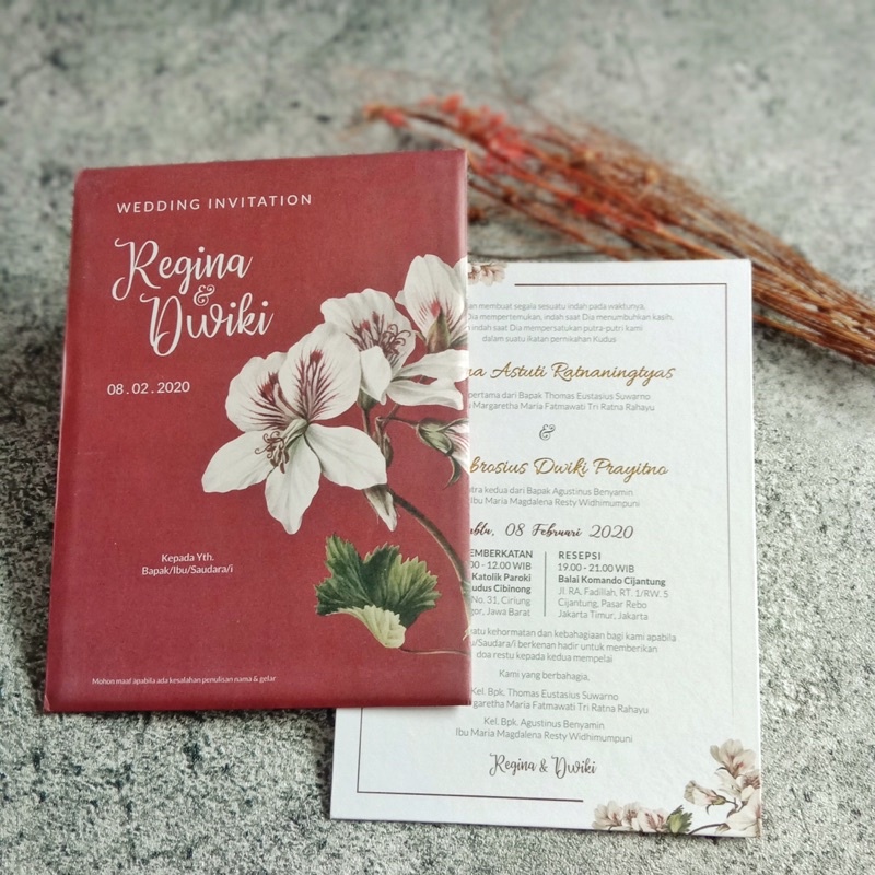 Jual UNDANGAN SINGLE HARD COVER /UNDANGAN MURAH/UNDANGAN ELEGANT ...