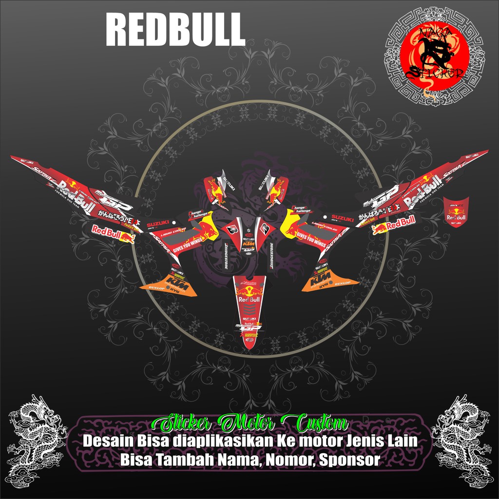 Jual DECAL STICKER SUZUKI SATRIA FU REDBULL | Shopee Indonesia