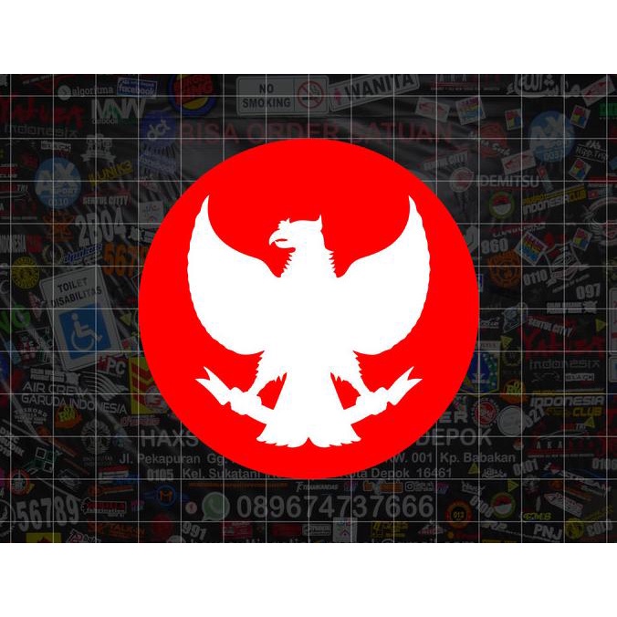 Jual Cutting Sticker Garuda Merah Putih V.1 Ukuran 8 Cm Untuk Mobil ...