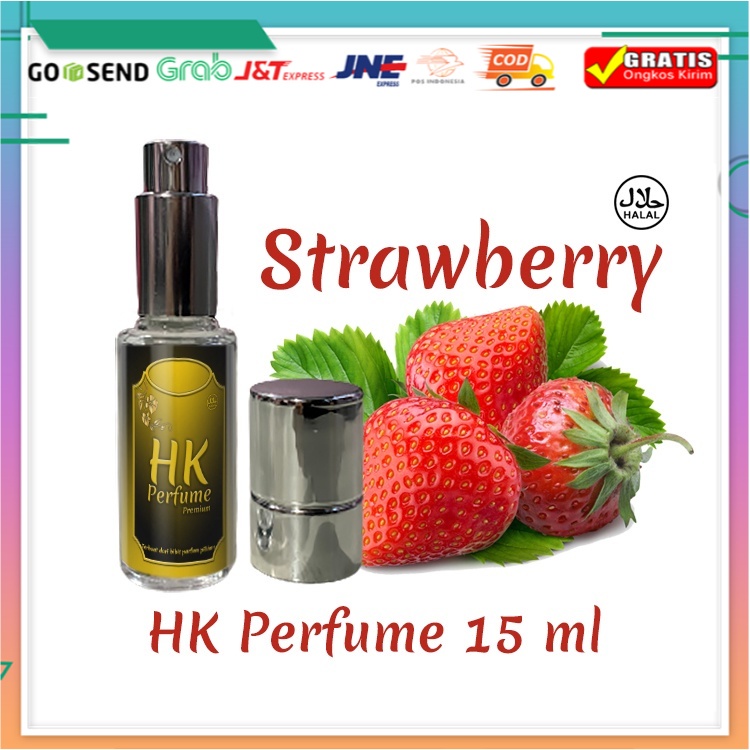Jual HK Parfum 15 ML Aroma STRAWBERRY Eau De Parfum HALAL Perfume Spray ...