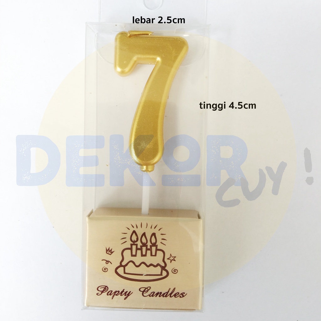 Jual LILIN ULANG TAHUN ANGKA METALIK / Lilin ulang tahun gold / Lilin ...