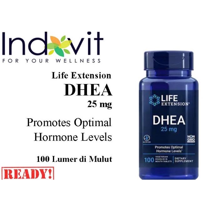 Jual Life Extension DHEA 25 mg 100 Tabs Lumer Di mulut ORI USA | Shopee ...