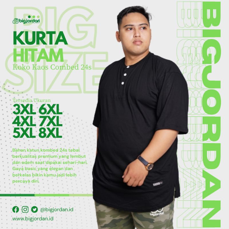 Jual BIG JORDAN baju Koko muslim kurta Pakistan pria big size XXL XXXL ...