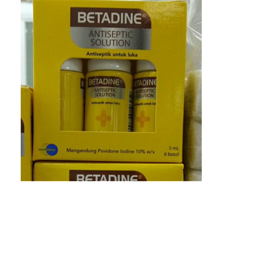 Jual betadin 5ml per kotak isi 6 botol | Shopee Indonesia