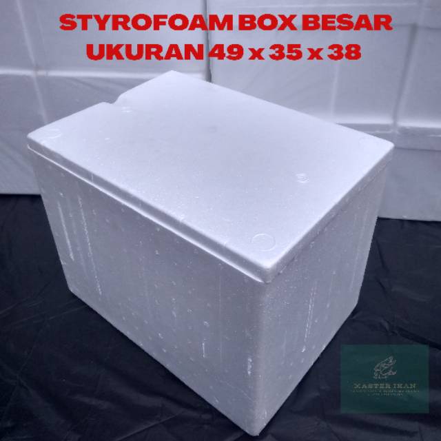 Jual STEROFOAM BOX STYROFOAM BOX BESAR UKURAN 49 x 35 x 38 cm | Shopee ...