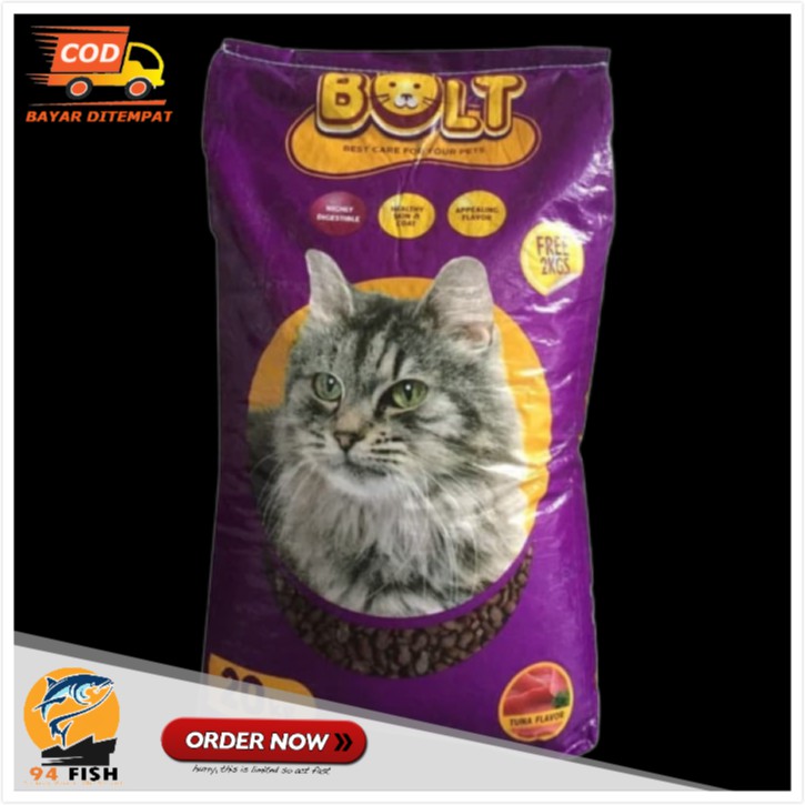 Jual BOLT MAKANAN KUCING PAKAN KUCING CAT FOOD TUNA FLAVOR KIBBLE FISH ...