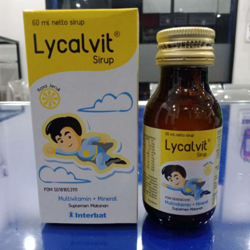 Jual LYCALVIT SIRUP MULTIVITAMIN DAN MINERAL 60ml | Shopee Indonesia