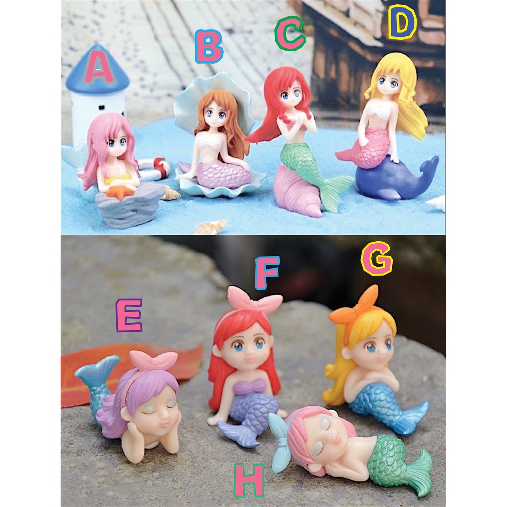Jual Topper Cake JUAL SATUAN Figure Princess Ariel Kerang Mermaid ...