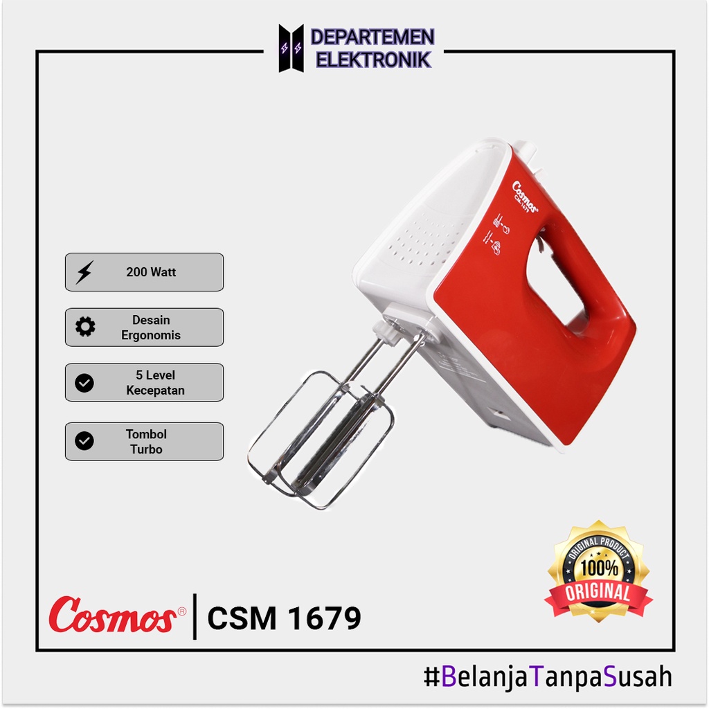 Jual Mixer Cosmos – Hand Mixer CM 1679 MURAH BANGET / GARANSI RESMI ...