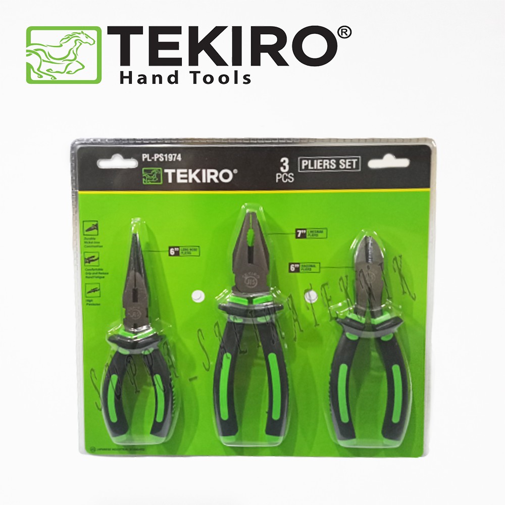 Jual Paket Tang Set Tekiro 3 Pcs Tang Kombinasi 7 Inch - Tang Potong 6 ...