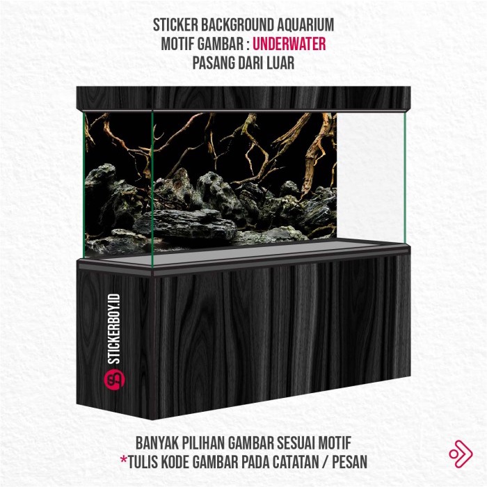 Jual STICKER AQUARIUM / BACKGROUND AQUARIUM / WALLPAPER AQUARIUM ALAM ...