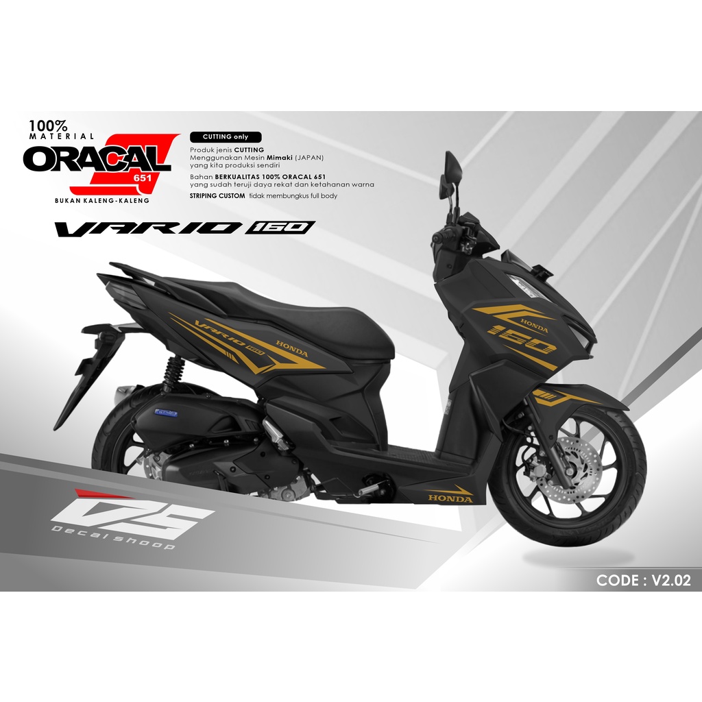 Jual Cutting Sticker Vario 160 All New - Aksesoris Motor Stiker Honda Vario Striping Lis Variasi ...