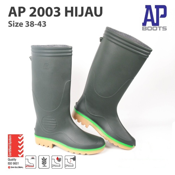 Jual Sepatu Boots Tinggi AP BOOTS AP 2003 Hijau Tua Sepatu Tricolour ...