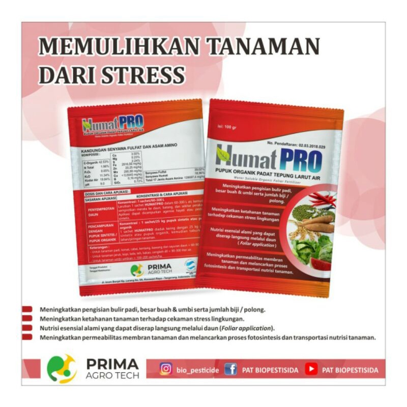 Jual humatpro humat pro asam humat spray pemulihan tanaman stres ...