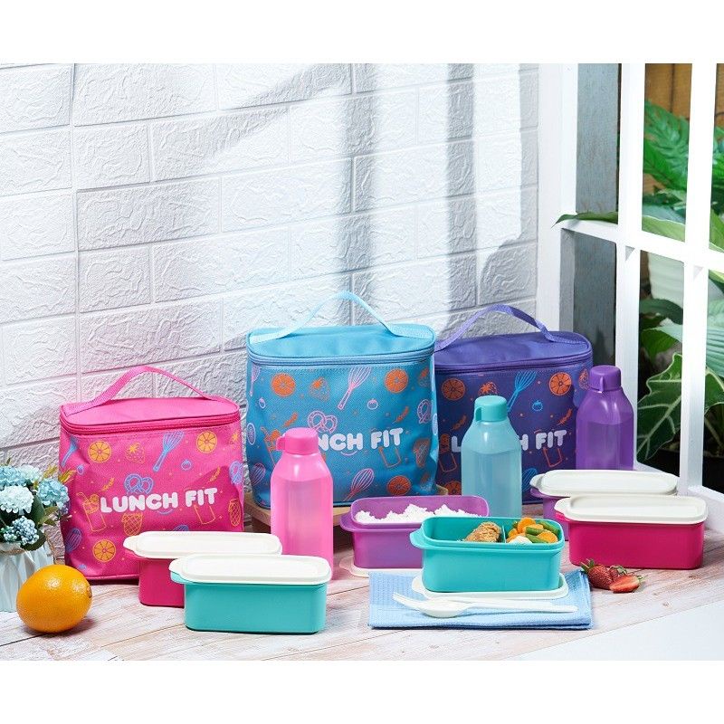 Jual Tas bekal makan set Lunch Fit/Kotak makan beserta tas Lunch box set/Lunch box set | Shopee ...