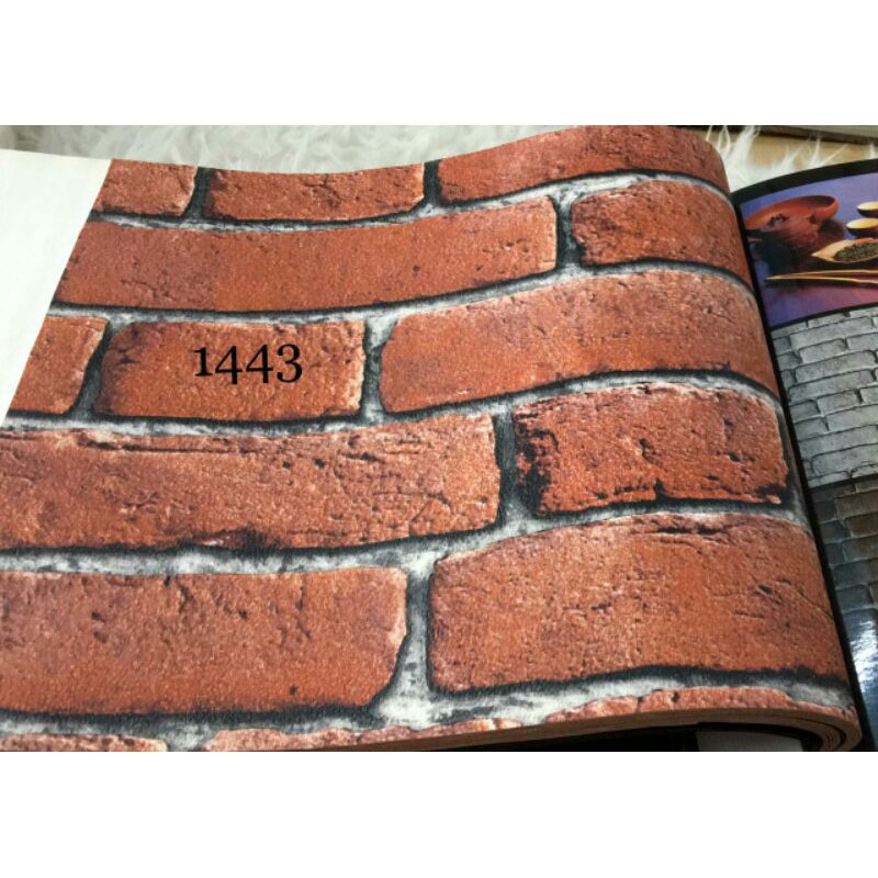 Jual Wallpaper Dinding Motif Batu Bata Susun Rock | Shopee Indonesia