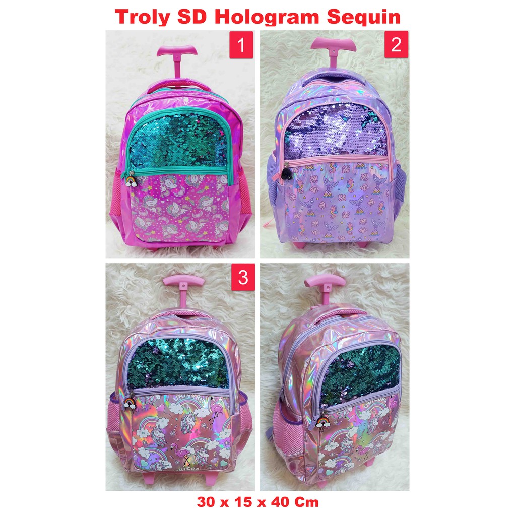 Jual Tas Koper Ransel SD Sequin hologram Seperti Smiggle Backpack Bag ...