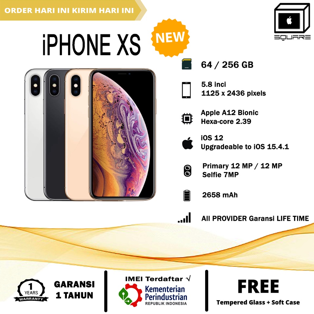 Jual IP XS 64GB 256 GB LIKE NEW INTER ORIGINAL GARANSI TOKO | Shopee ...