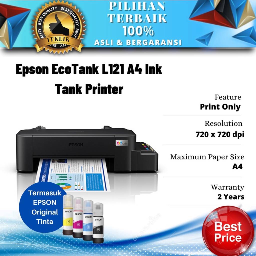 Jual Epson Printer L121 Print Only - Garansi Resmi Epson | Shopee Indonesia