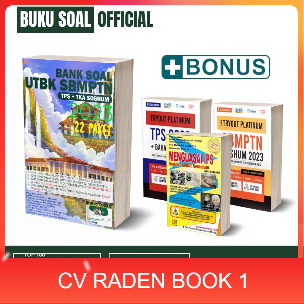 Jual TERBARU- BUKU SBMPTN 2023 - BANK SOAL UTBK SBMPTN TPS + TKA SOSHUM 2023 ( 22 PAKET ...
