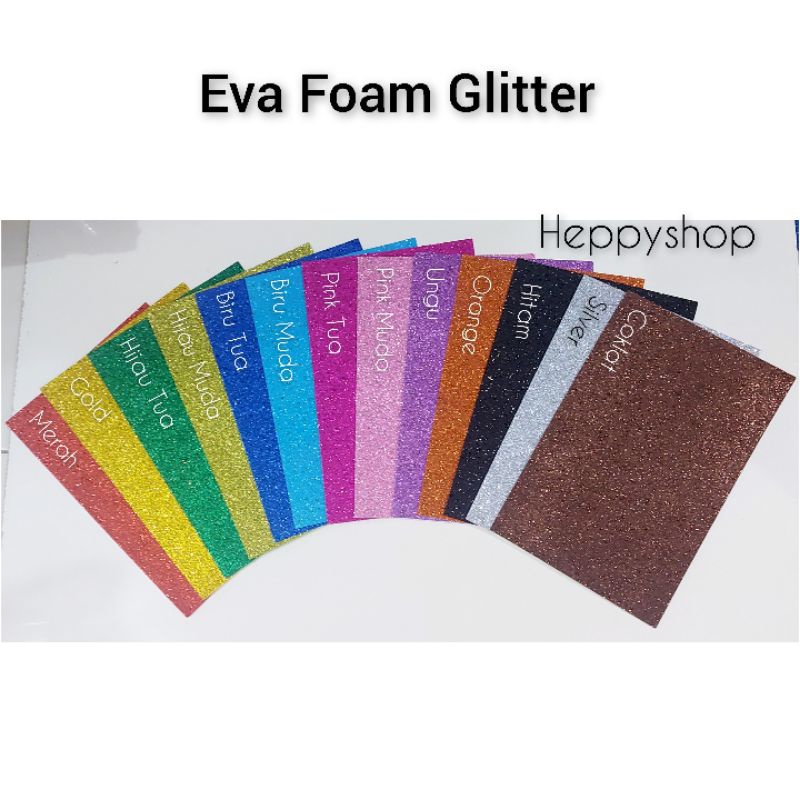 Jual Eva Foam Glitter, Evan Spon Gliter, Busa Ati, Busa Hati | Shopee ...