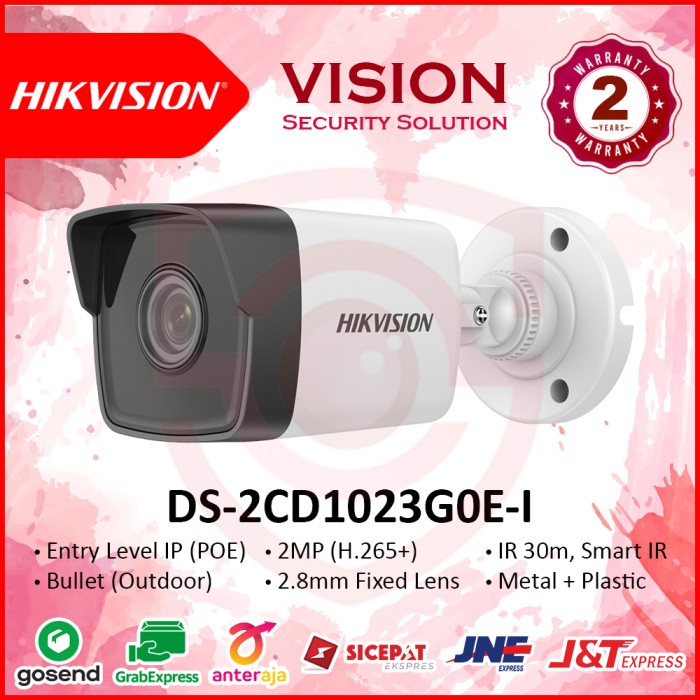 Jual Kamera CCTV IP Hikvision Outdoor 2MP DS-2CD1023G0E-I H.265+ Series | Shopee Indonesia