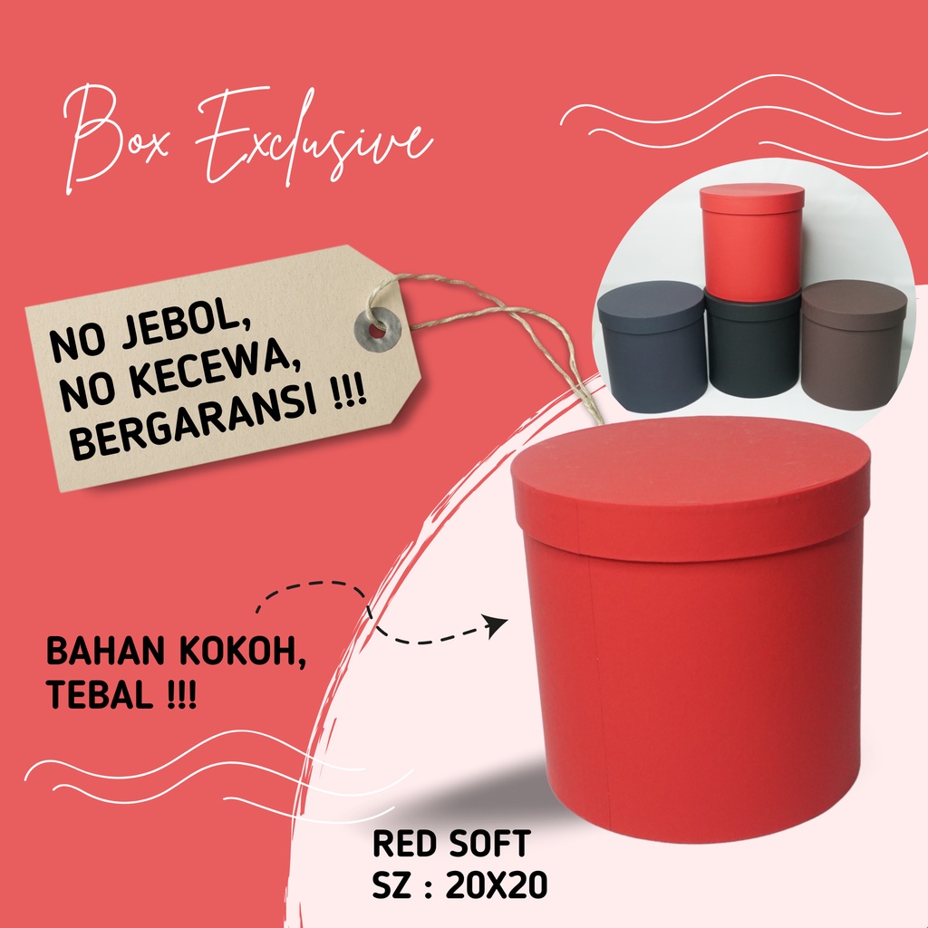 Jual BLOOM BOX BULAT / GIFT BOX FLOWER / ROUND BOX PREMIUM / BOX BUCKET ...