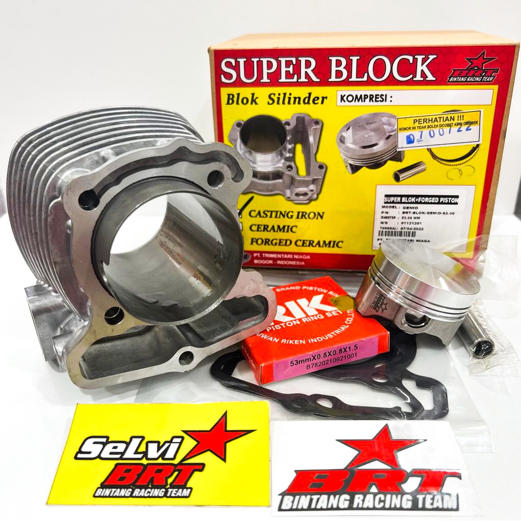 Jual BLOK BORE UP BRT GENIO BEAT DELUXE SCOOPY STREET FI ESP CAST IRON ...