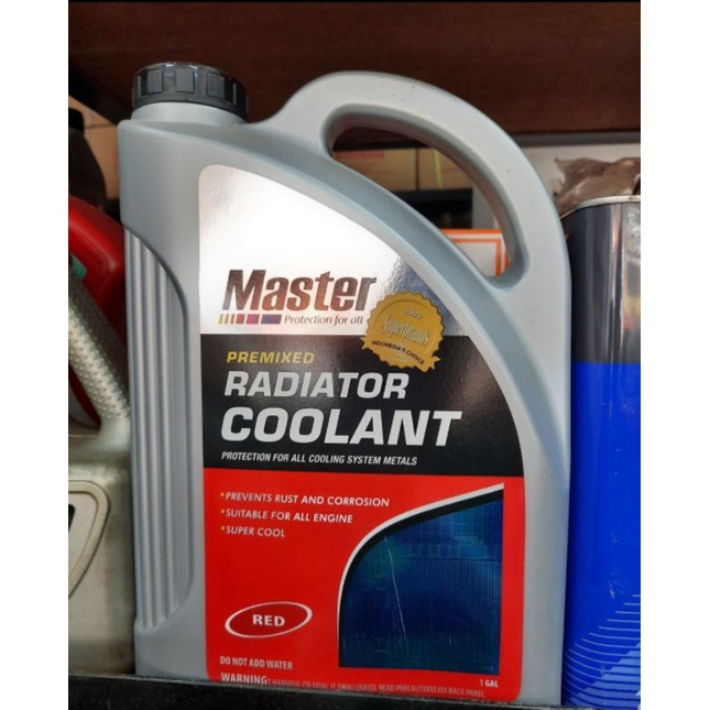 Jual Master Premixed Radiator Coolant Merah 4L Original | Shopee Indonesia