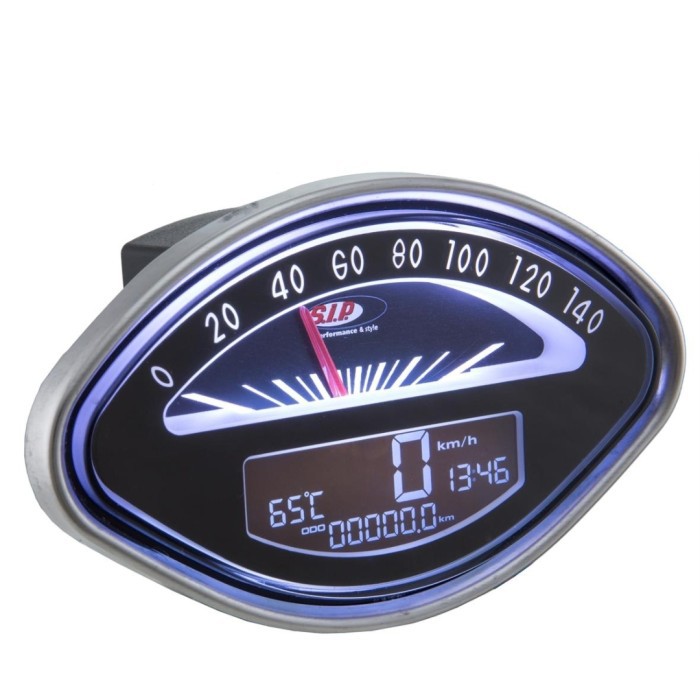 Jual Speedometer speedo Digital SIP Black 140Kmh Vespa VBB Super Sprint ...