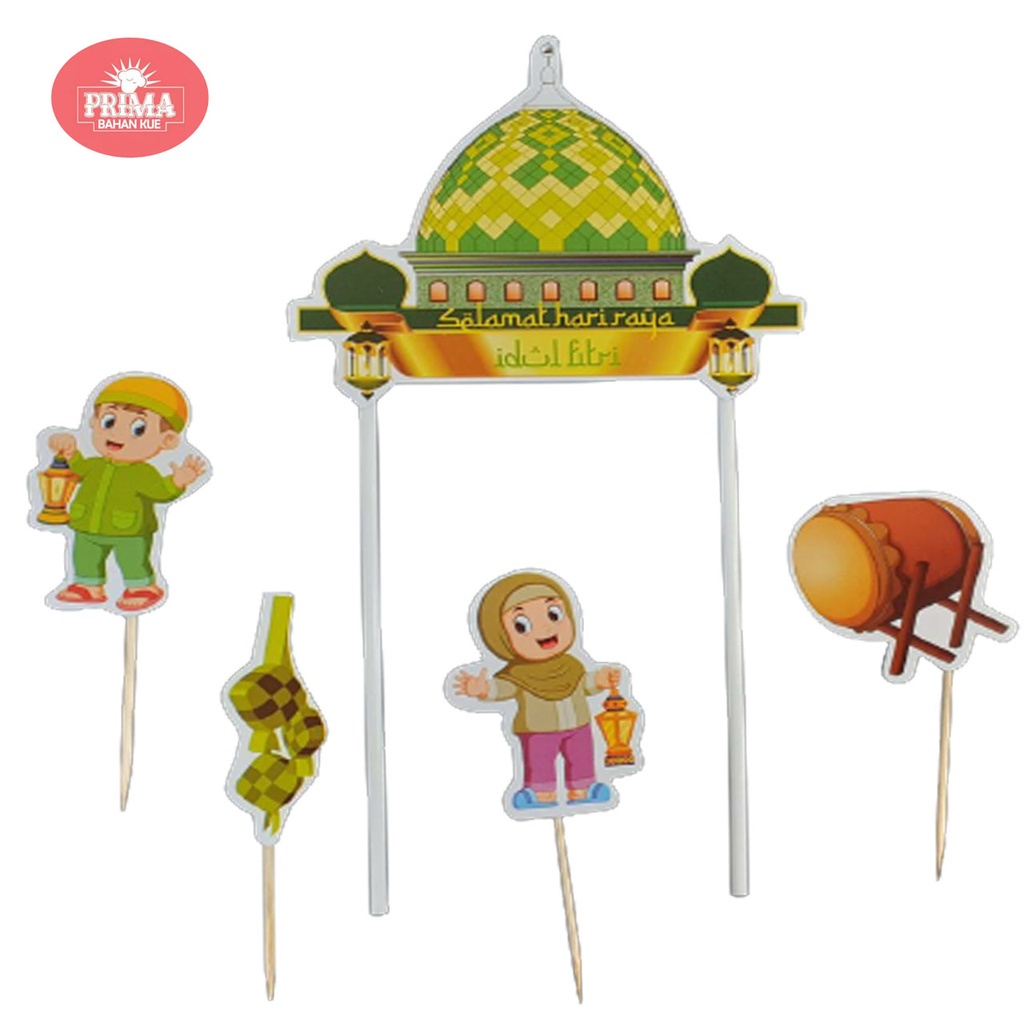 Jual TOPPER MASJID + 2 ANAK TPK 80/ Topper Selamat Idul Fitri / Topper ...