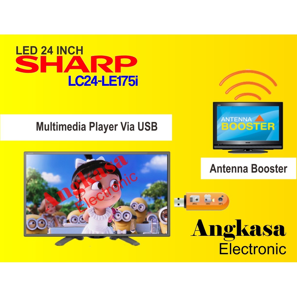 Jual Terlaris LED Sharp 24 Inch LC 24LE175i AQUOS / 24 LE175i / LE 175i / LE 175 i | Shopee ...