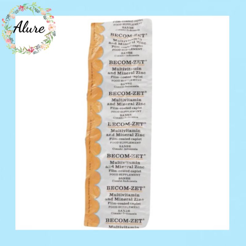 Jual Becom Zet Cap 10 Tablet - Suplemen Multivitamin dan Mineral Zinc ...