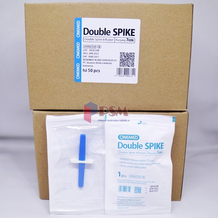 Jual OneMed Double Spike Infusion Set /Transofix Penusuk Botol Cairan ...