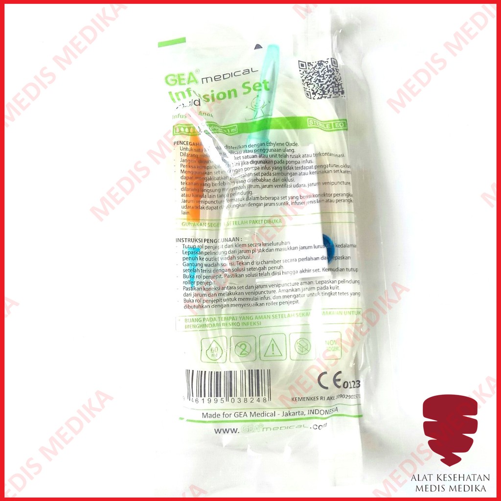 Jual Selang Infus Anak Infusion Set Child GEA Single Use Disposable ...
