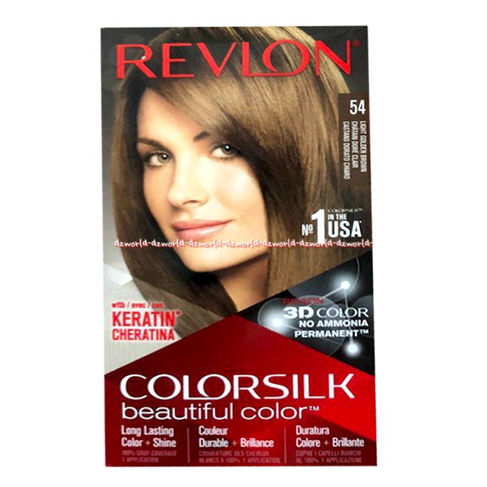 Jual Revlon Colorsilk Hair No 54 Light Golden Brown Pewarna rambut ...