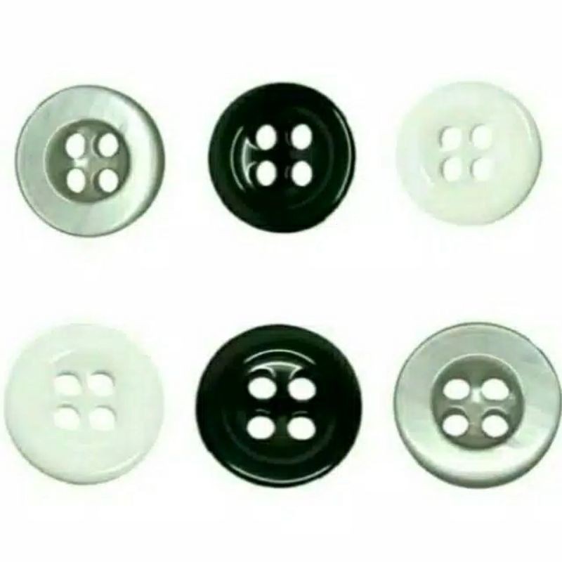 Jual Kancing Baju Seragam Dinas 11 mm 4 lubang 1 bks isi 12 pcs ...