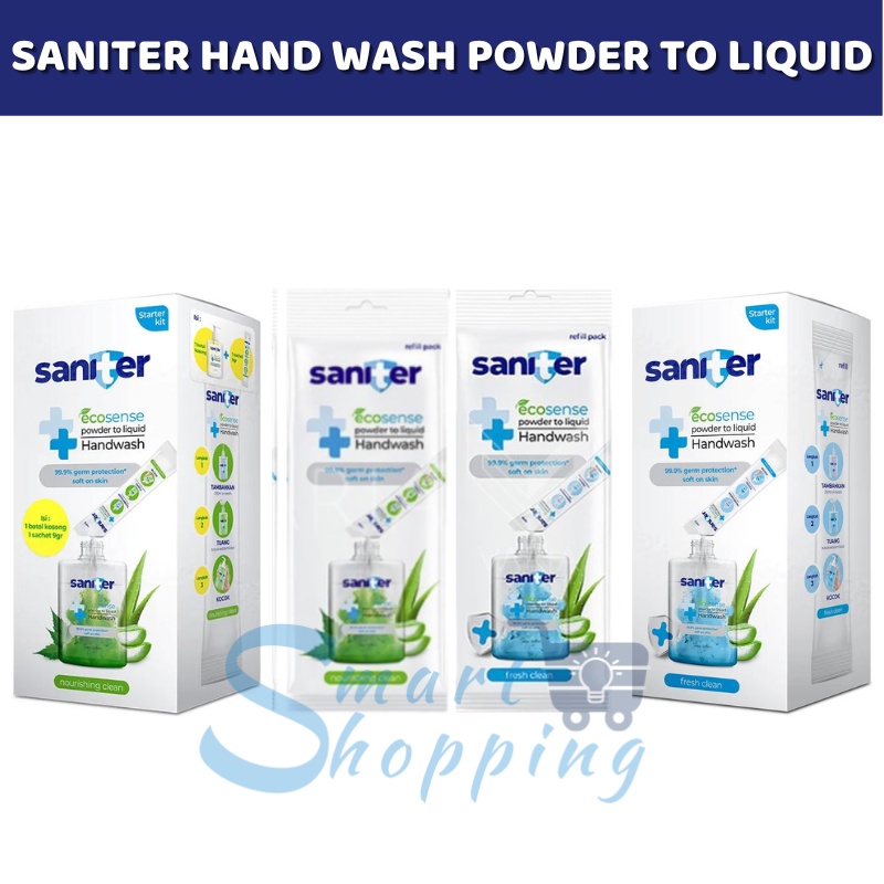 Jual SANITER HAND WASH POWDER TO LIQUID / SABUN CUCI TANGAN | Shopee ...